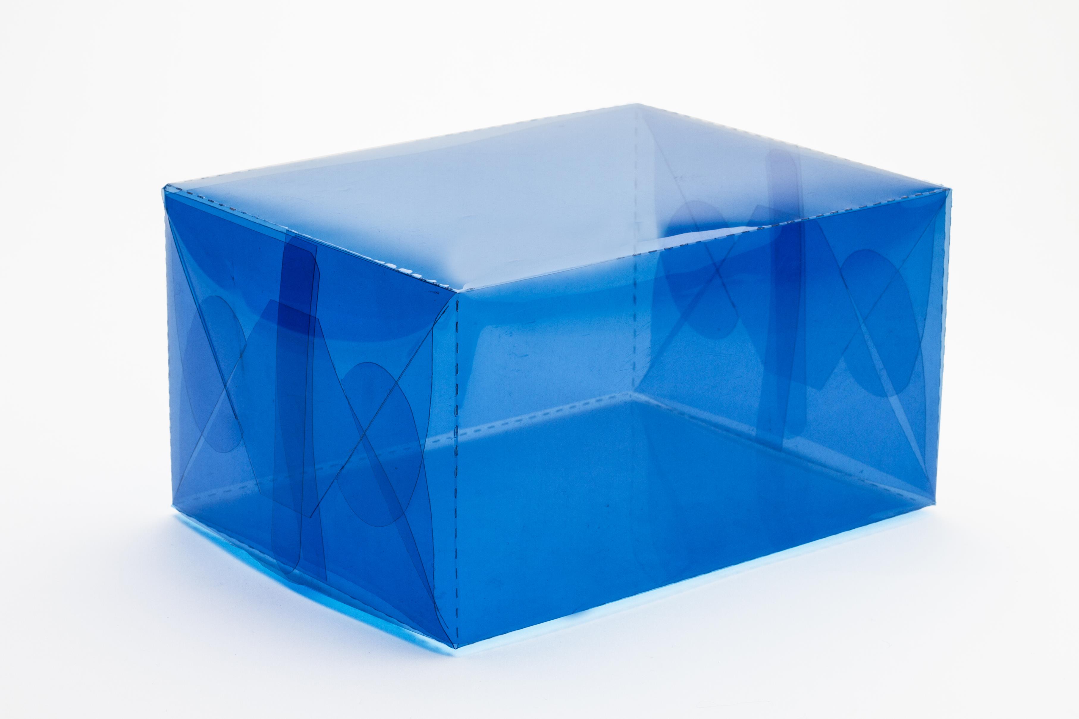 CAIXA ACETATO - AZUL TRANSLUCIDO